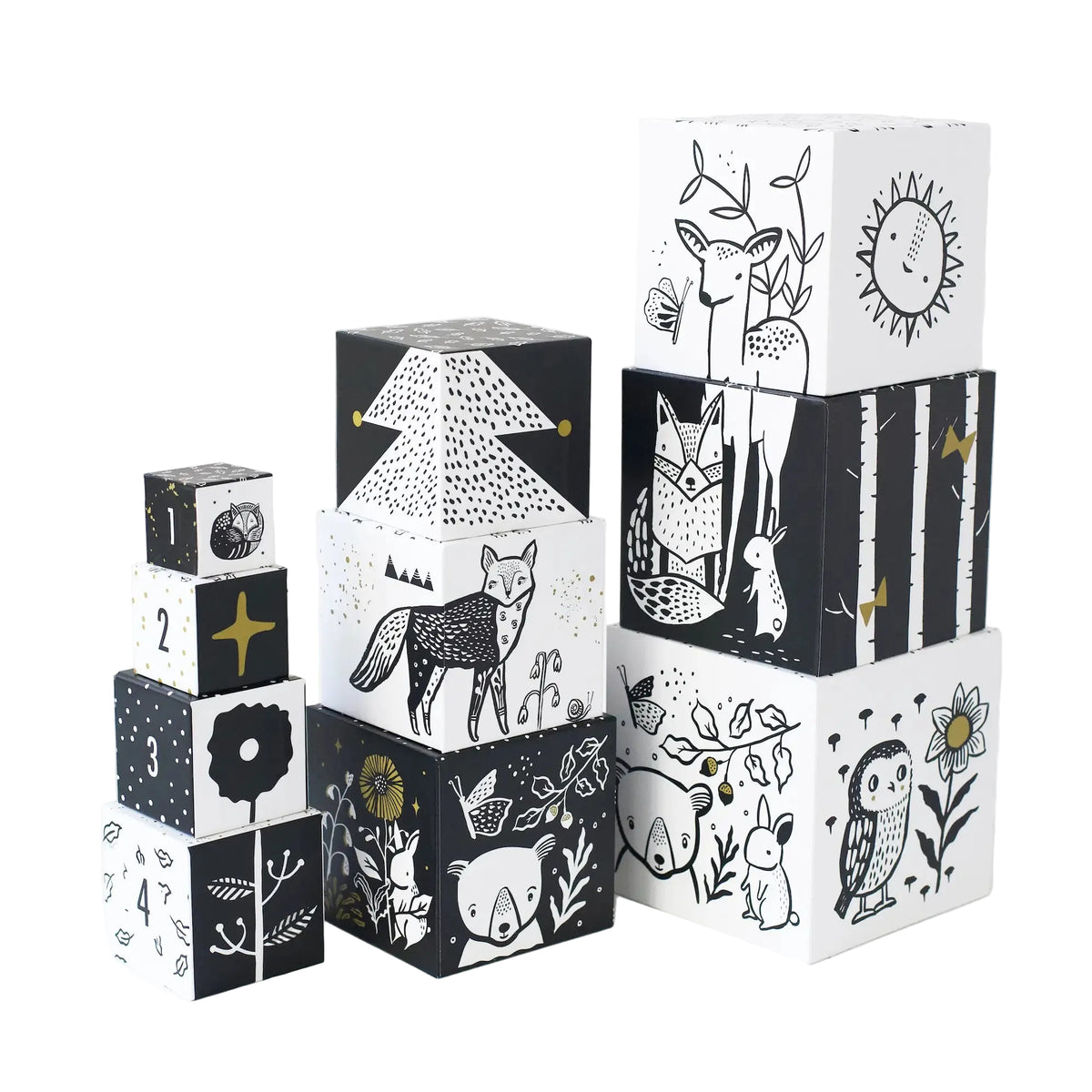 Woodland Number Nesting Blocks for Kids – OMAMImini